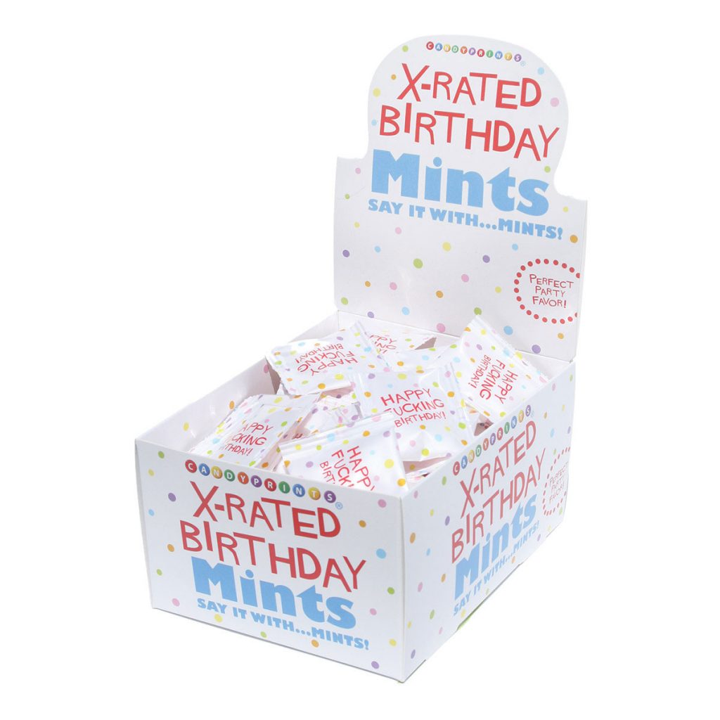 Candyprints Amusemints X-Rated Birthday 100 pcs per display - SutraVibes